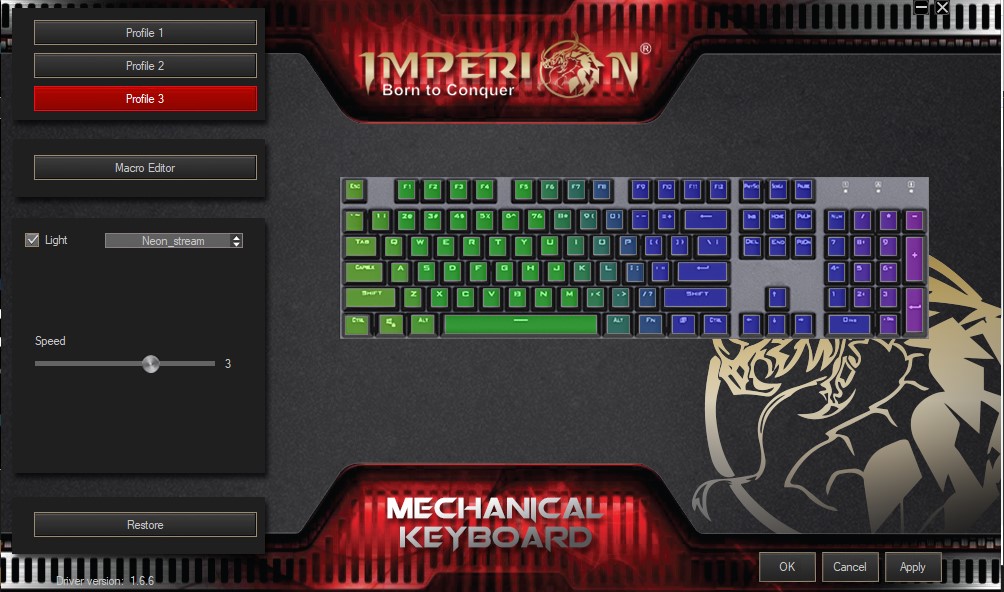 JMK Distribution | Imperion Gaming Keyboard Mechanical RGB- CENTIPADA